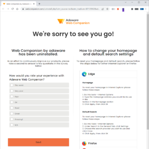 Adware Web Companionとは？突然デスクトップに表示 | コレカラベクトル